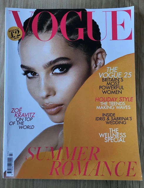 VOGUE JULY 2019. Zoë Kravitz On Top Of The World 🌟Idris & Sabrina’s ...