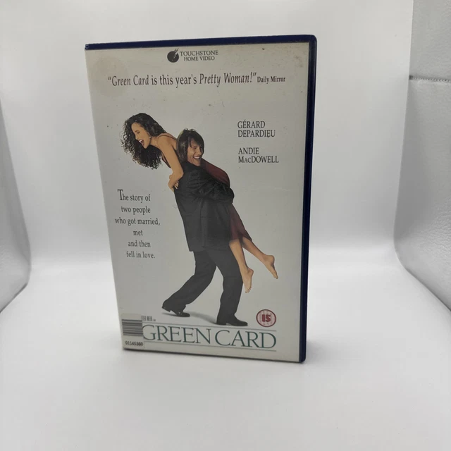 GREEN CARD VHS - big box £7.90 - PicClick UK