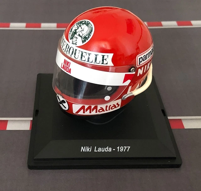 RARE NEW CASCO Helmet NIKI LAUDA 1977 FERRARI F1 SPARK 1:5 MIB no ...