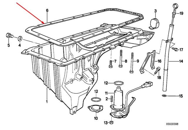 BMW 5 E60 Ölwannendichtung 11131437237 3.0 Benzin NEUES ECHTES EUR 74 ...