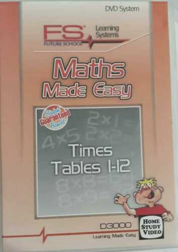 MATHS MADE EASY Times Tables 1-12 DVD (2004) New Quality Guaranteed £9. ...