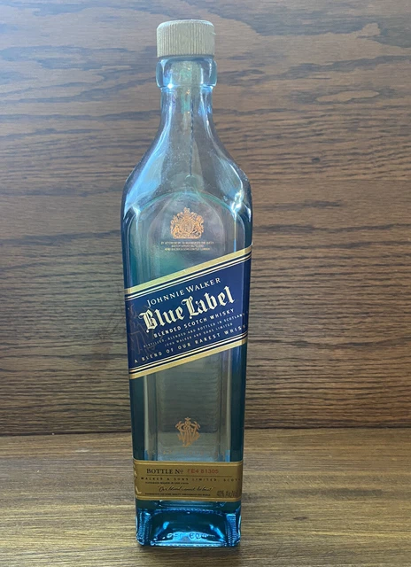 JOHNNIE WALKER BLUE Label Blended Scotch Whisky Case with Empty Bottle ...