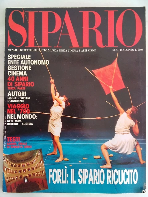 SIPARIO 460-461 1986 cinema lerici lumière trister lorca jouvet viviani ...
