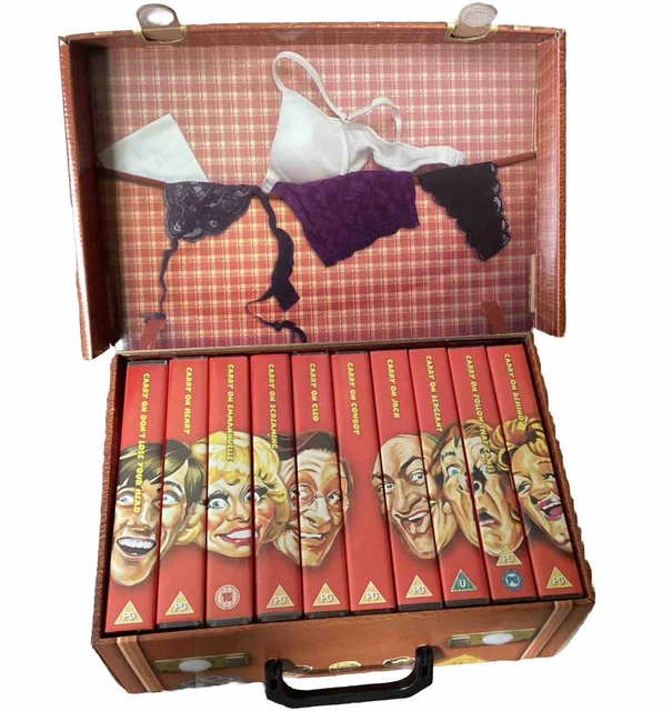 CLASSIC CARRY ON Film Collection VHS Box Set in Suitcase Box - 10 ...