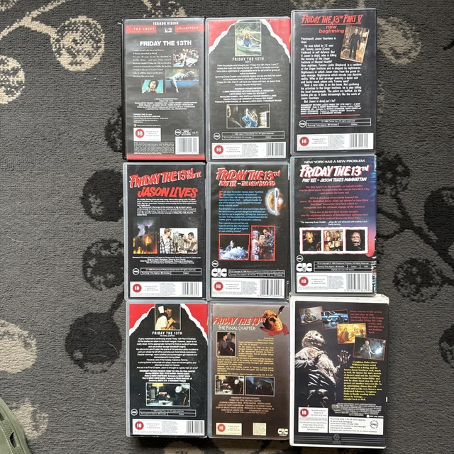 FRIDAY THE 13TH VHS Collection Vintage Horror Films x 9 £1.13 - PicClick UK