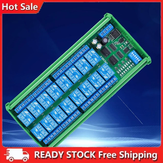16 CHANNEL DC 12V RS485 Relay Module Modbus RTU Switch Module (with Rail Box) $39.15 - PicClick AU