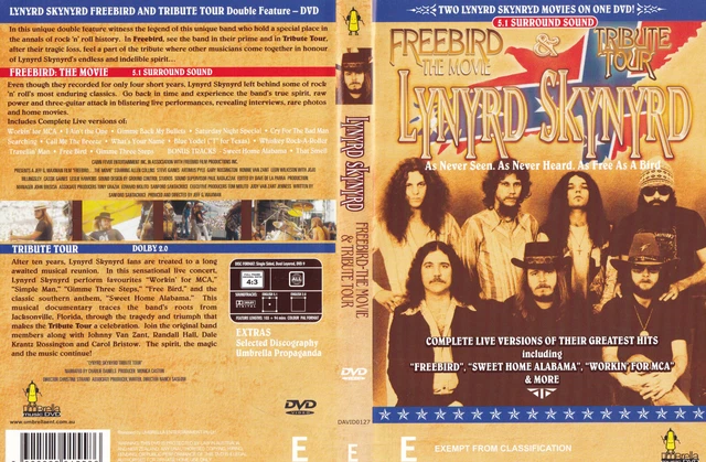 LYNYRD SKYNYRD FREEBIRD-THE Movie & Tribute Tour DVD Region Free PAL ...