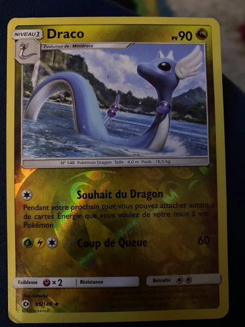 CARTE POKEMON DRACO 95/149 REVERSE Soleil et Lune 1 SL1 FR NEUF EUR 3 ...