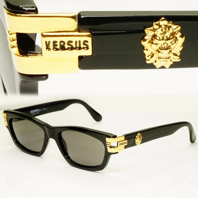 VERSUS BY GIANNI Versace 1996 Sunglasses Gold Lion Black MOD E29 COL G52 [A] £125.00 - PicClick UK