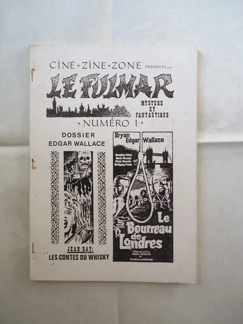CINE ZINE ZONE/LE FULMAR n° 1/EDGAR WALLACE/PIERRE CHARLES/fanzine EUR ...