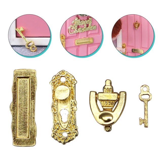 MINI HOUSE PULL Ring Door Key Lock Dollhouse Delicate Model Decor £9.95 ...