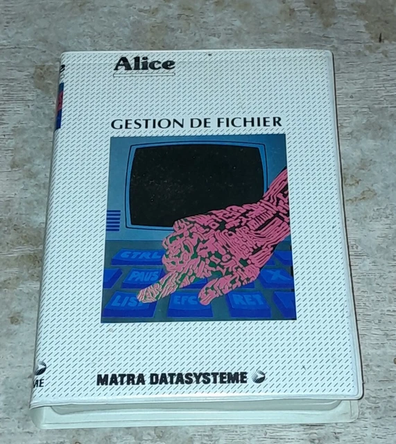 RARE JEU CASSETTE "GESTION DE FICHIER"/MATRA/1985/ALICE 32/ALICE 90 ...