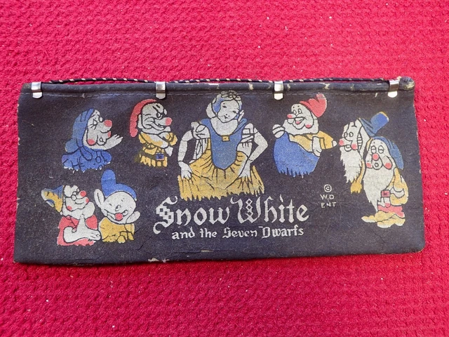 RARE SNOW WHITE & the Seven Dwarfs 1938 Pencil Case Walt Disney ...