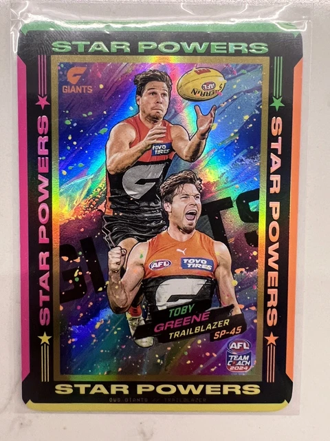2024 AFL TEAMCOACH Neon Star Powers GWS Giants Toby Greene SP-45 $100. ...