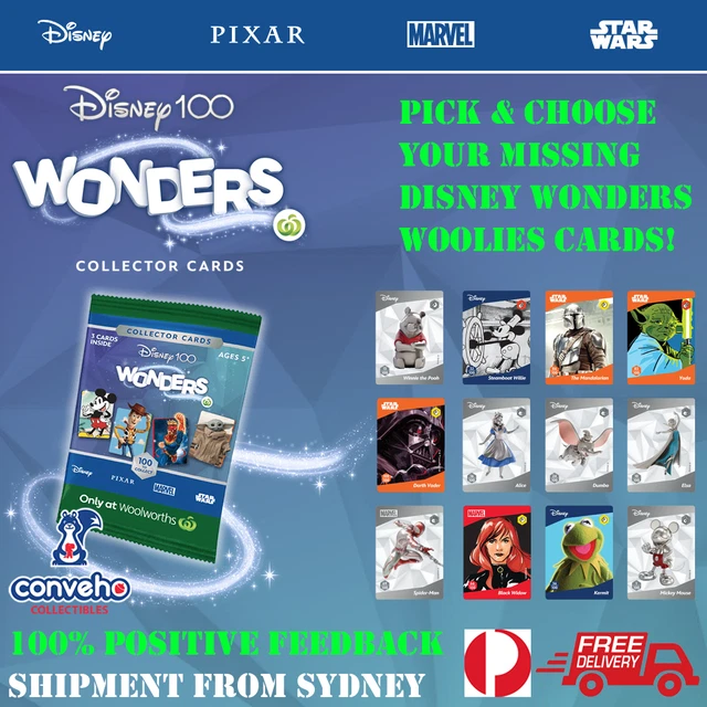 WOOLWORTHS WONDERS DISNEY 100 Woolies Pick Choose Collector Trading ...