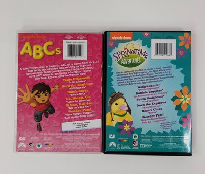 2 NICKELODEON DVD'S Dora Diego Blues Clues ABC Springtime Nick Jr Kids ...