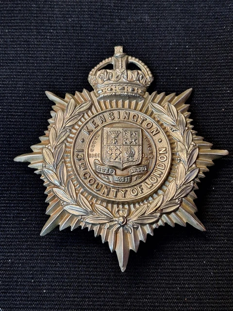 13TH LONDON REGIMENT Kensington Helmet Plate Badge In White Metal On ...
