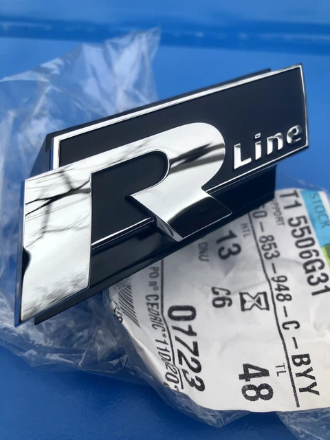 LOGO R LINE R-LINE Grille TOUAREG III 3 BADGE ORIGINAL 760853948CBYY £ ...
