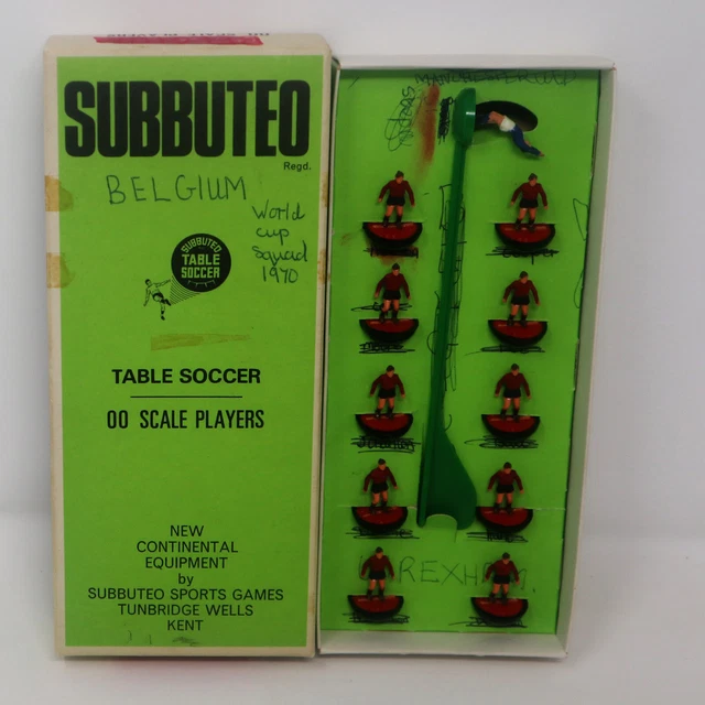 VINTAGE SUBBUTEO THE Football Game Table Soccer 00 Scale Players Unknown Team £39.99 - PicClick UK