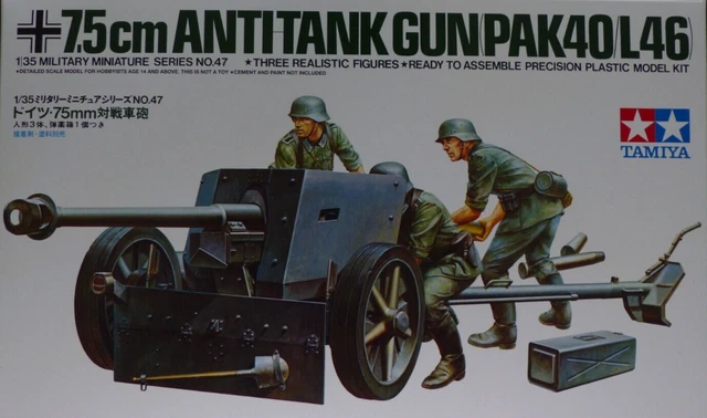 TAMIYA 35047 - 1:35 German 7,5cm Anti Tank Gun PAK40/L46 (mit Figuren ...