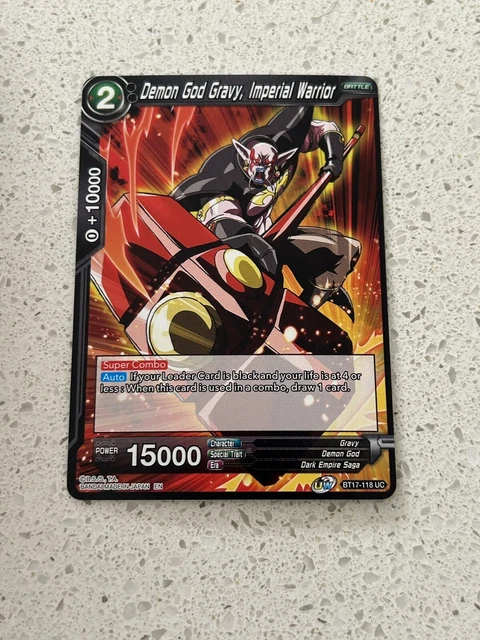 DRAGON BALL SUPER Demon God Gravy, Imperial Warrior BT17-118 UC Card NM ...