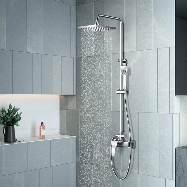 DUSCHSYSTEM MIT THERMOSTAT Duscharmatur Regendusche Duschset Duschsäule ...