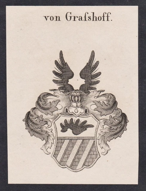 GRASSHOFF ARMOIRIES COAT Of Arms Heraldry Héraldique Genealogie EUR 15 ...