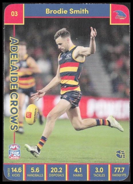 AFL 2023 TEAM Coach Adelaide Crows Brodie Smith 03 33 Football Sport CB ...