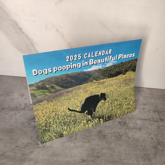 HANGABLE DOGS POOPING Calendar Dogs Pooping Wall Calendar 2025 Calendar ...