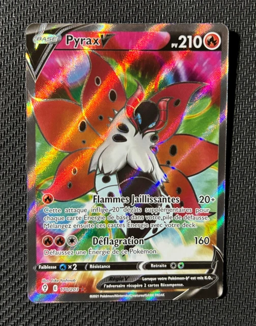 CARTE POKÉMON PYRAX V 170/203 Full Art - EB07 Évolution Céleste FR NEUF ...