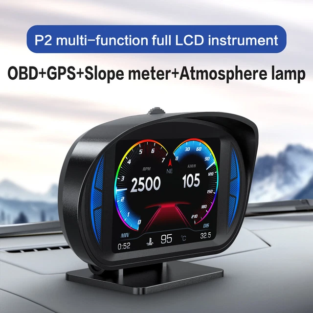OBD2+GPS+INCLINOMETER 3.5 INCH HUD Car Head Up Display Digital ...