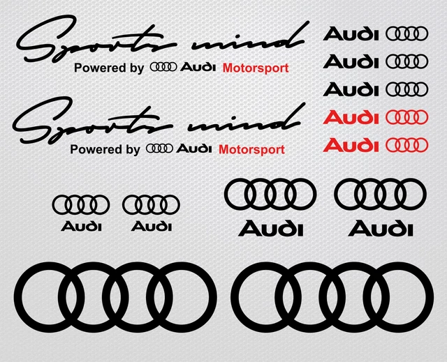 AUDI SPORTS MIND Aufkleber Sticker Quattro A3 A4 A5 A6 TT S3 Rs Q8 ...