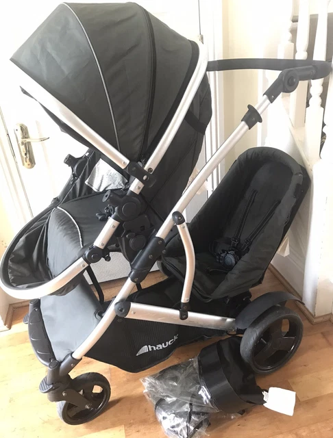 HAUCK DOUBLE TWIN Tandem Duo Buggy Pushchair Stroller Folding From ...
