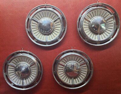1963 CHEVROLET CHEVY II Nova Hubcap 13" Wheel Covers 63 SET OF 4 Silver ...