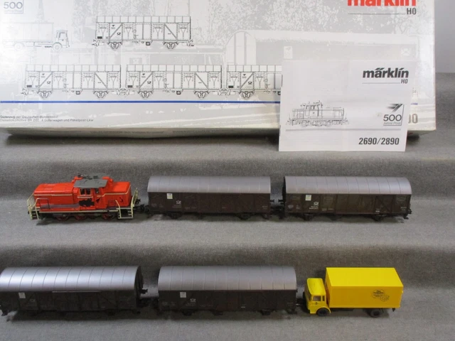 MÄRKLIN SPUR H0 2890 Güterzug-Set der DBP Diesellok Analog in OVP EUR ...