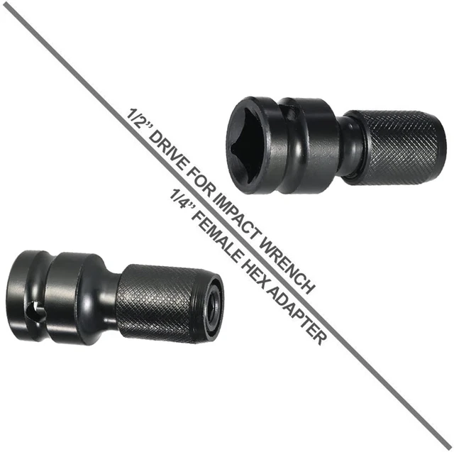 HEX SQUARE DRIVE Adapter, Quick Release 1/2-Inch Square Drive to 1/4 ...