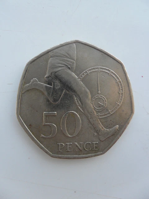 2004 50P UK 50 PENCE COIN ANNIVERSARY ROGER BANNISTER SUB 4 MINUTE MILE ...