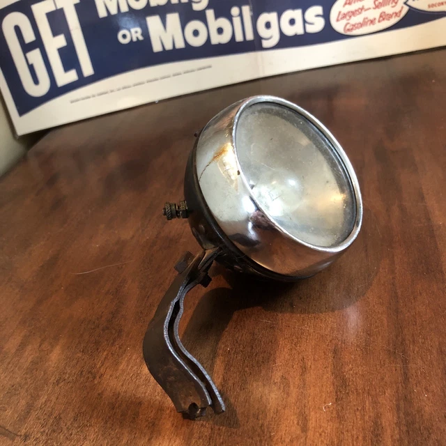 VINTAGE LARGE BRITISH Miller Front Bicycle Bullet Light Lamp Schwinn ...