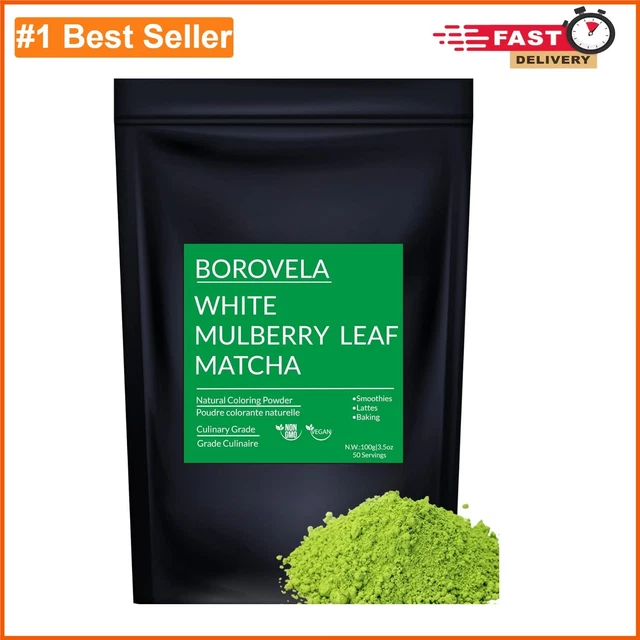 JAPANESE WHITE MULBERRY Leaf Matcha Style Powder Green Superfood ...