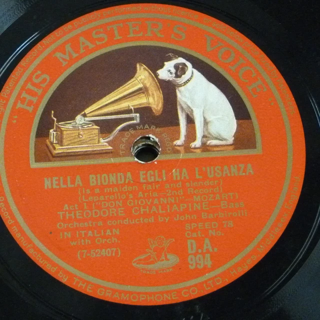 78RPM THEODORE CHALIAPINE Schwarzblond er hat den Brauch / Madamina EUR ...