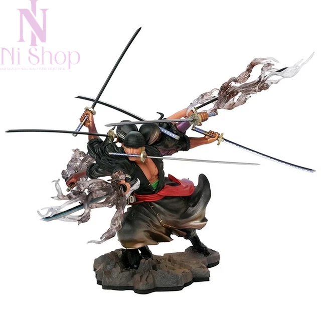 RORONOA ZORO FIGURE Nine-Sword Style Asura PVC One Piece Anime Action ...