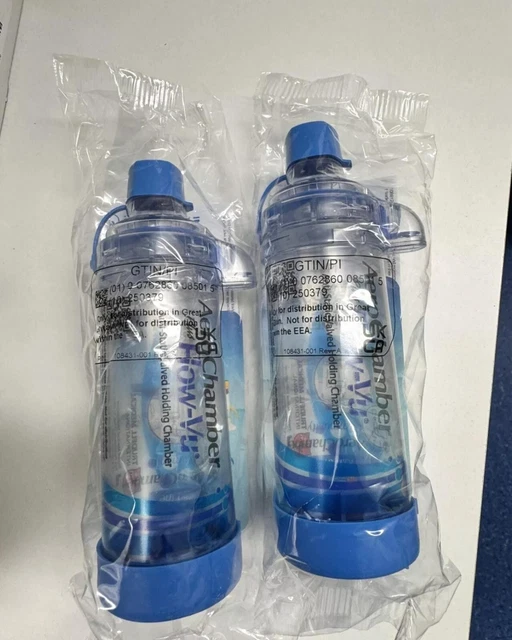 2 PCS AEROCHAMBER Plus Flow-Vu Spacer £16.00 - PicClick UK