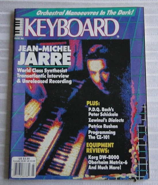 VINTAGE MAGAZINE KEYBOARD 1986 Jean-Michel Jarre OMD Jean-Michel Jarre ...