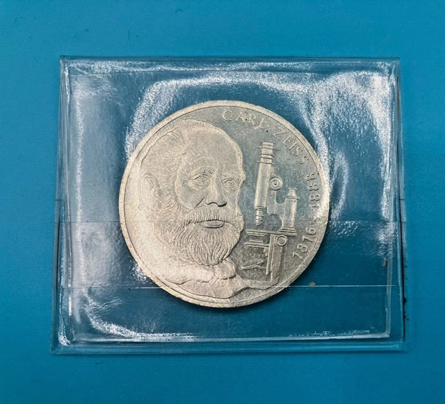 10 DM SILBER Münze 1988 Carl Zeiss Sammelmünze Gedenkmünze Zehn ...