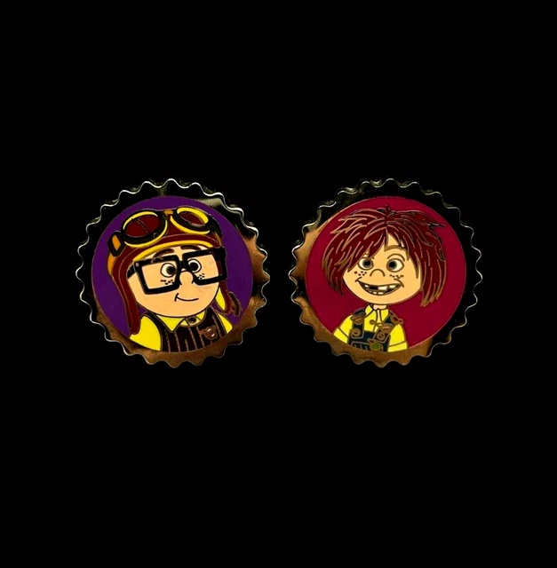 DISNEY TRADING PINS: Pixar's Up Carl and Ellie As Kids Pin Set £21.22 ...