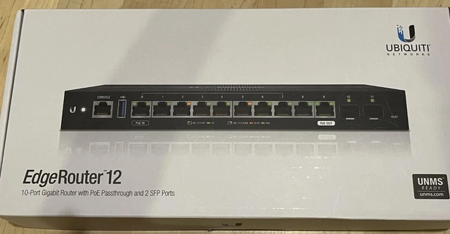 UBIQUITI NETWORKS 12-PORT EdgeRouter ER-12 Advanced Network Router $199 ...