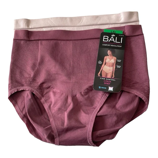 BALI COMFORT REVOLUTION Womens Large DF0048 Firm Control Brief Panty 2 ...