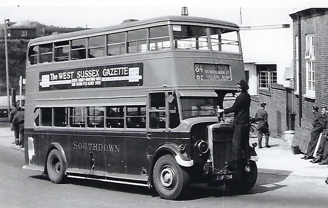 BUS PHOTO: EUF194 Southdown MS (194). 1938 Leyland Titan TD5 / Beadle ...