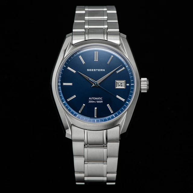 SEESTERN GS HERITAGE Homage Seiko NH35 Blue formal mens watch - BNIB UK ...