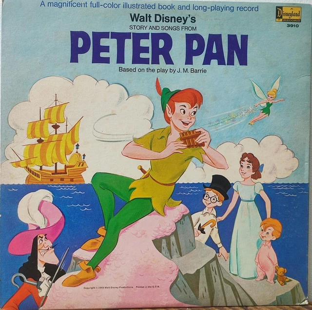 WALT DISNEYS THE Story & Songs From Peter Pan 12” Vinyl Record & Story ...